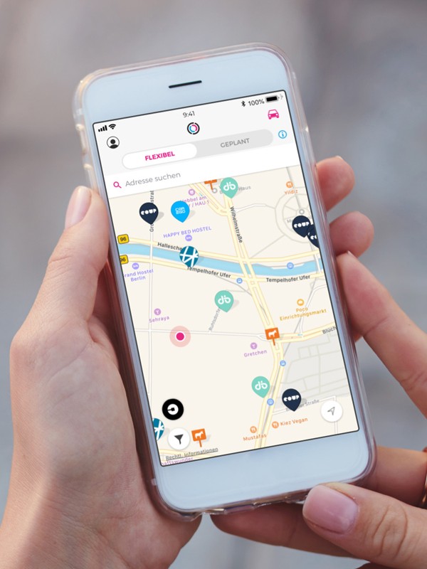 Free2Move - Verschiedene Sharing-Anbieter auf einer Plattform